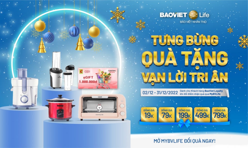 Chương trình tri ân khách hàng “TƯNG BỪNG QUÀ TẶNG – VẠN LỜI TRI ÂN” - Bảo Việt Nhân Thọ - Công ...